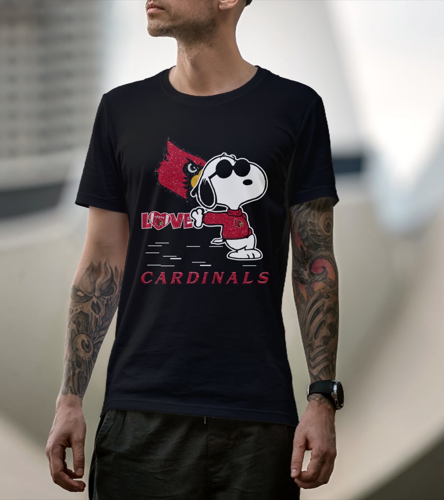 Snoopy Cardinals Love Louisville T-Shirt