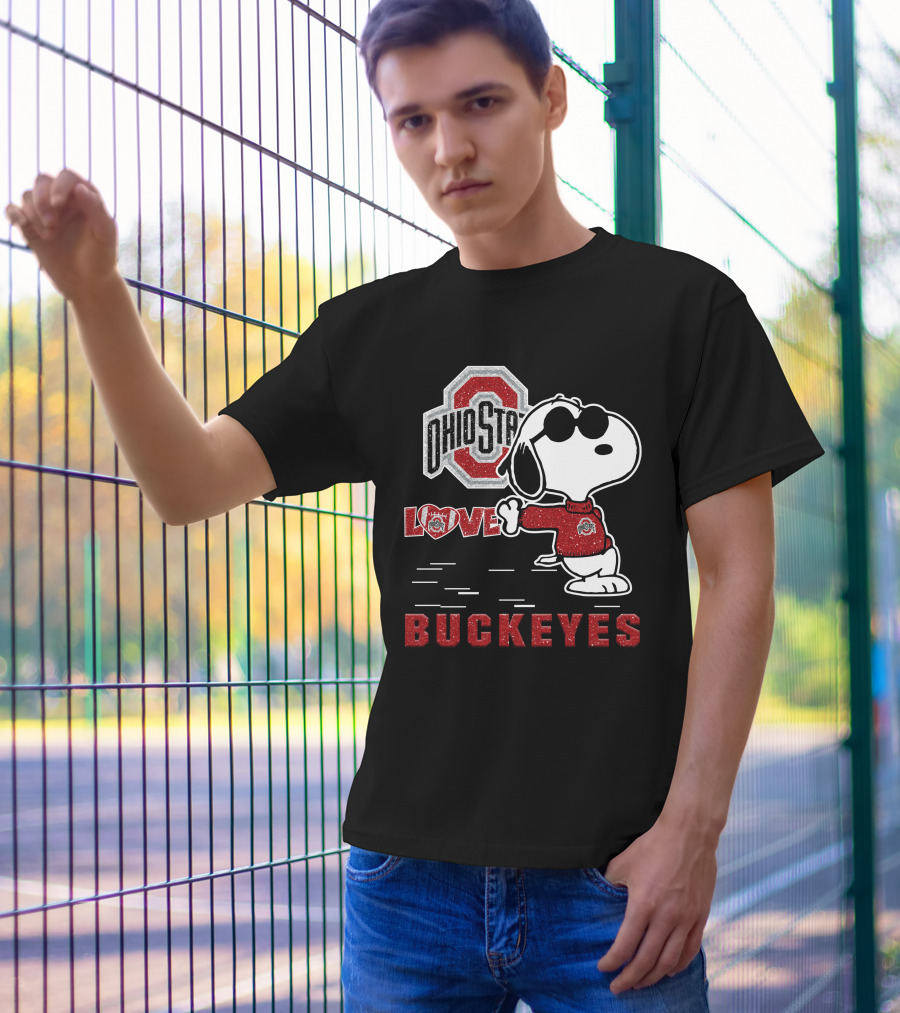 Ohio State Buckeyes Love Snoopy Sports T-Shirt