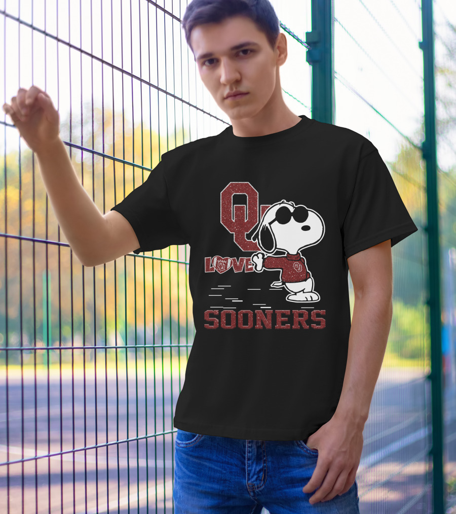 Snoopy OU Love Oklahoma Sooners T-Shirt