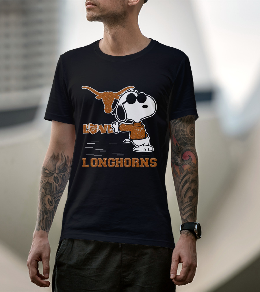Snoopy Love Longhorns T-Shirt