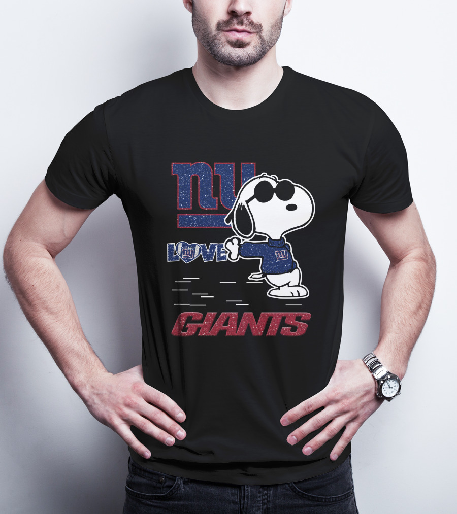 Snoopy NY Giants Love T-Shirt
