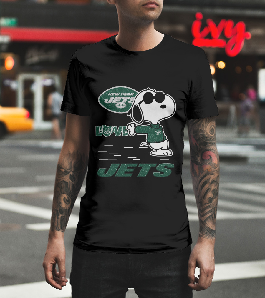 Snoopy New York Jets Love T-Shirt