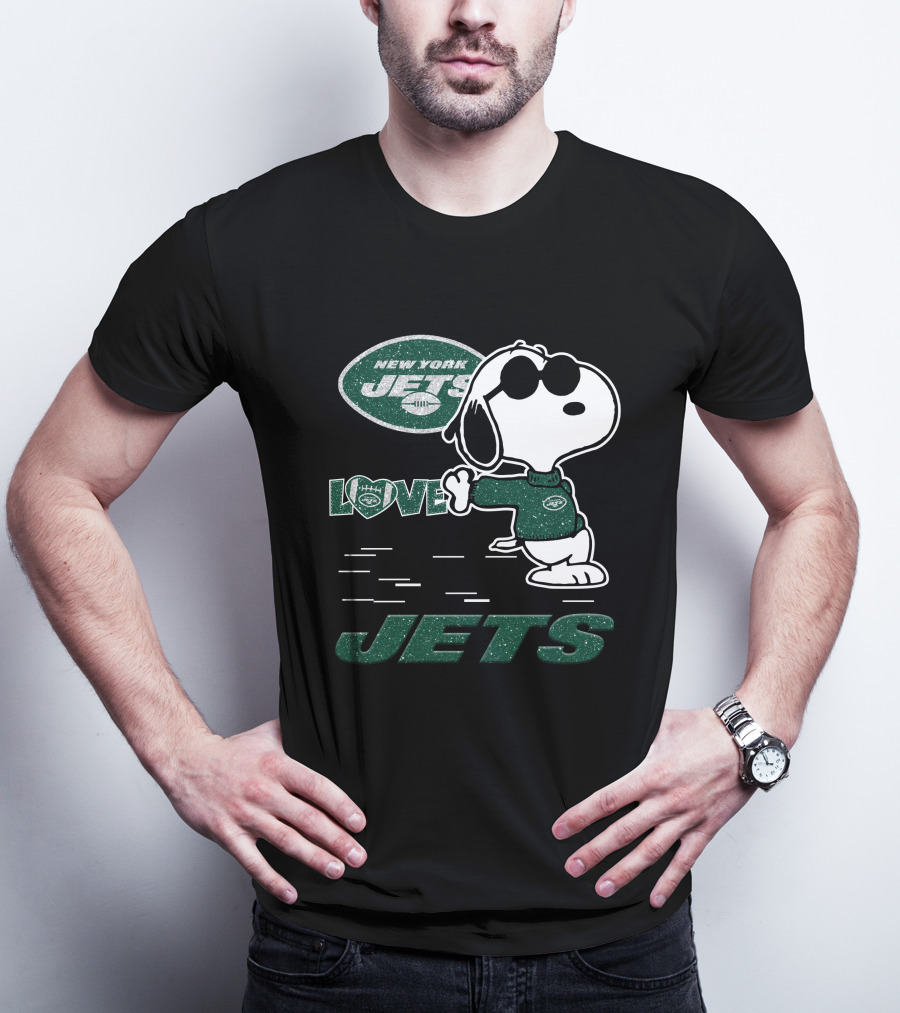 Snoopy New York Jets Love T-Shirt