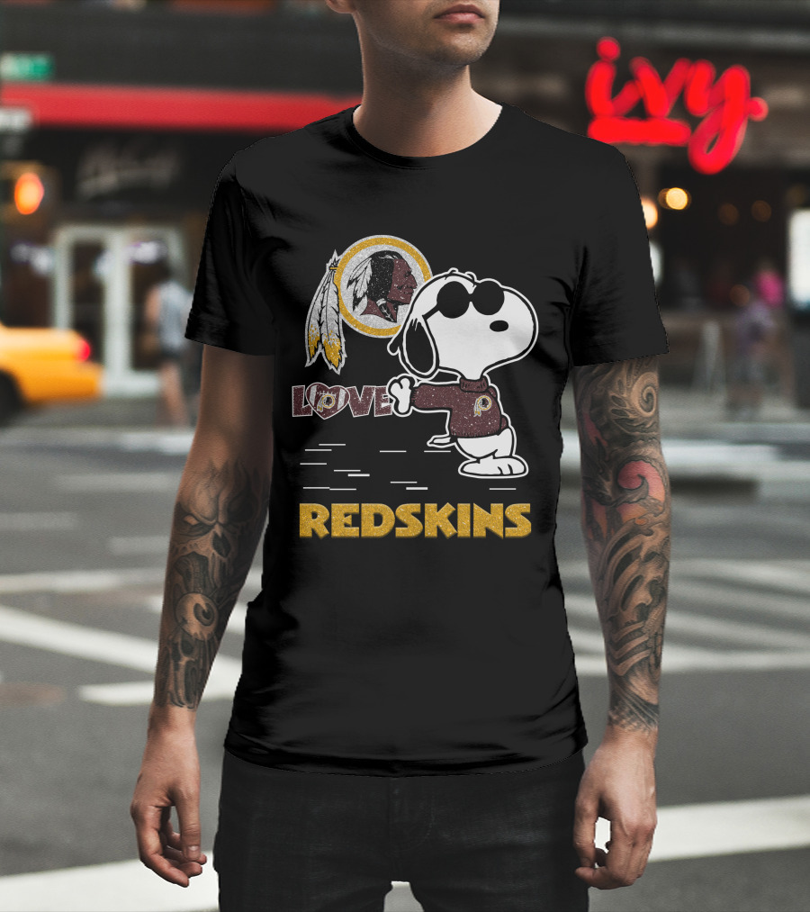 Snoopy Love Washington Redskins Nfl Football Fans 131 T-Shirt