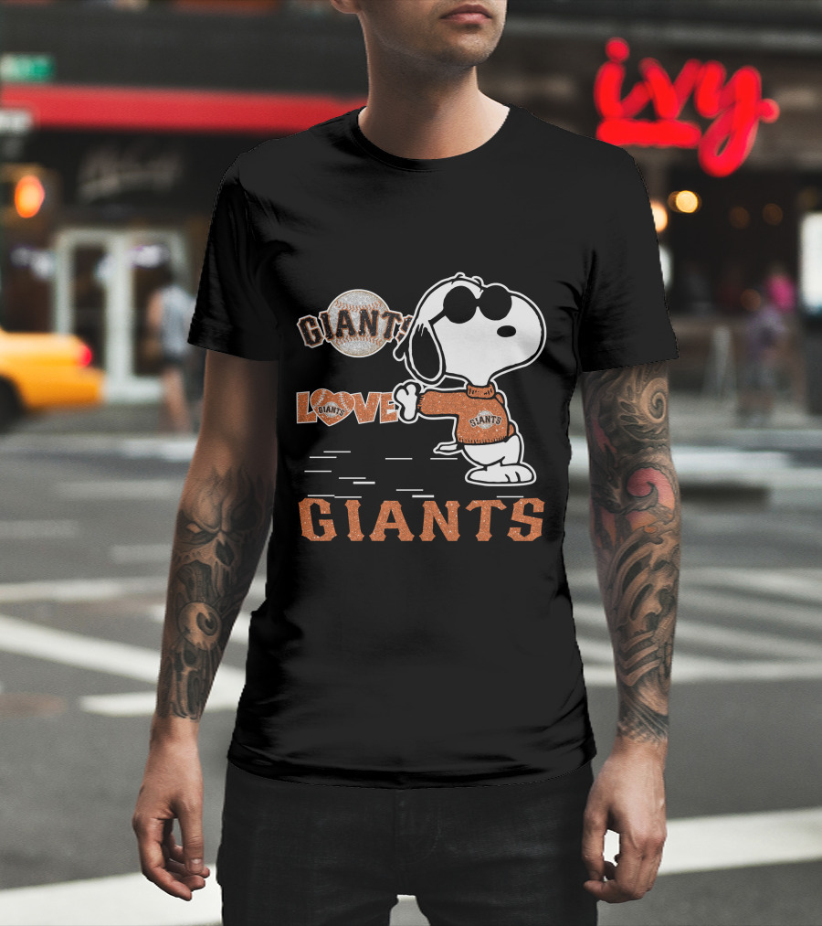 Snoopy Giants Love San Francisco Giants T-Shirt