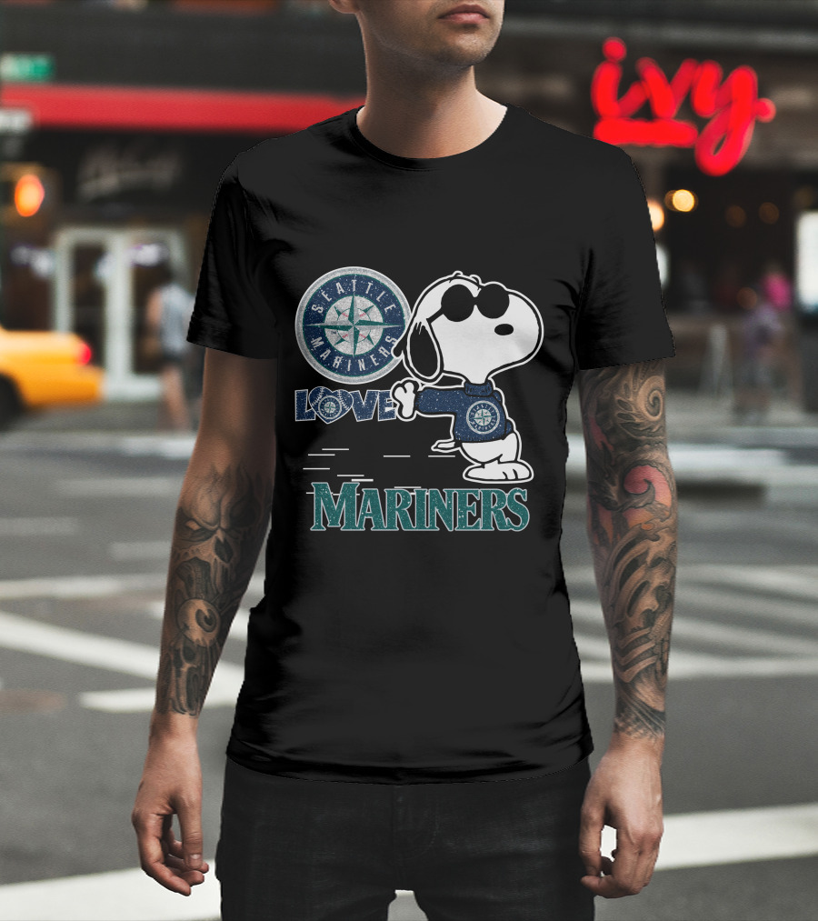 Snoopy Seattle Mariners Love T-Shirt