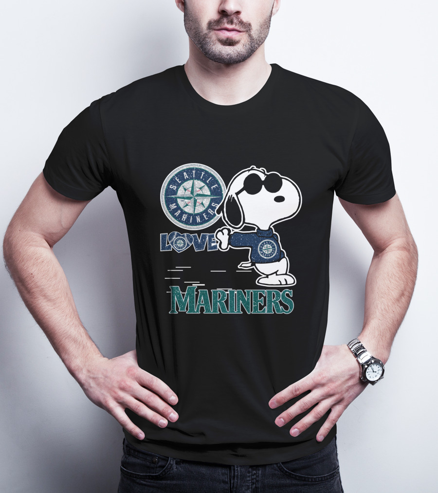 Snoopy Seattle Mariners Love T-Shirt