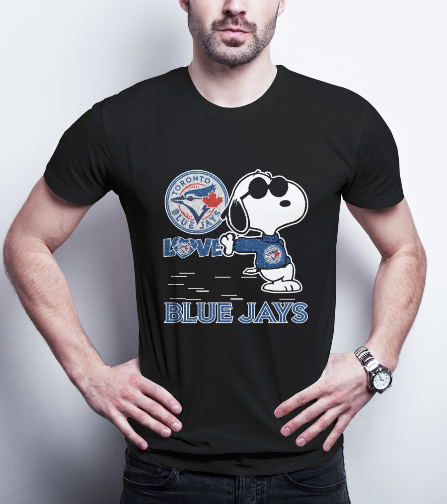 Snoopy Cool In Toronto Blue Jays Love And Team Spirit T-Shirt