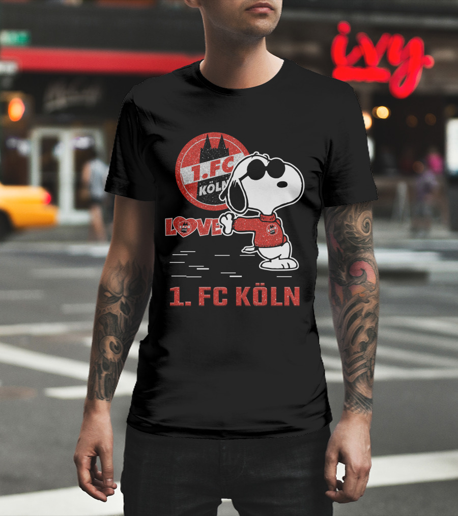 Snoopy Love 1. FC Köln Football Team T-Shirt