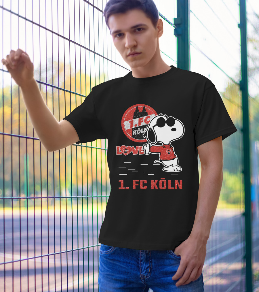 Snoopy Love 1. FC Köln Football Team T-Shirt
