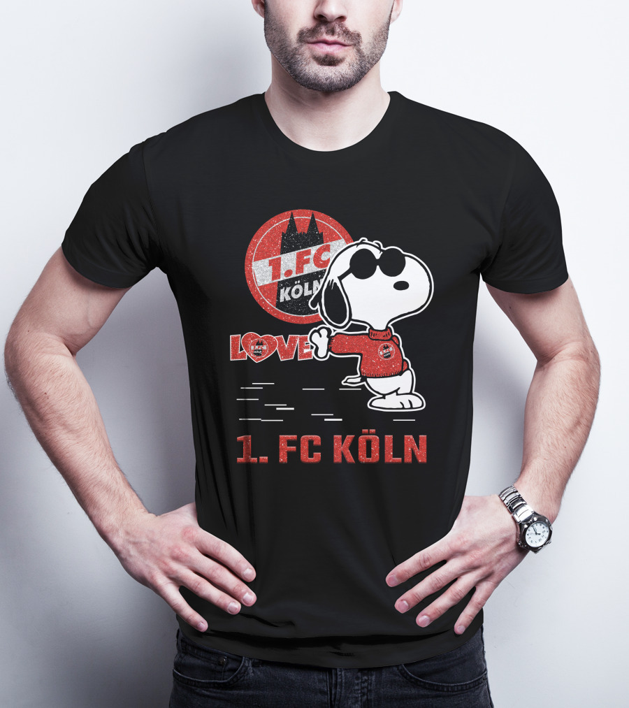 Snoopy Love 1. FC Köln Football Team T-Shirt