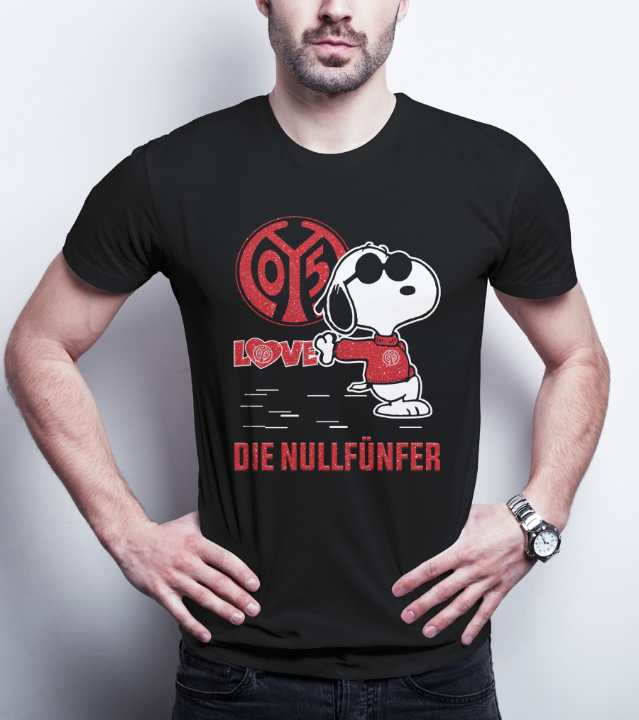 LOVE 1. FSV Mainz 05 Snoopy Die Nullfünfer T-Shirt