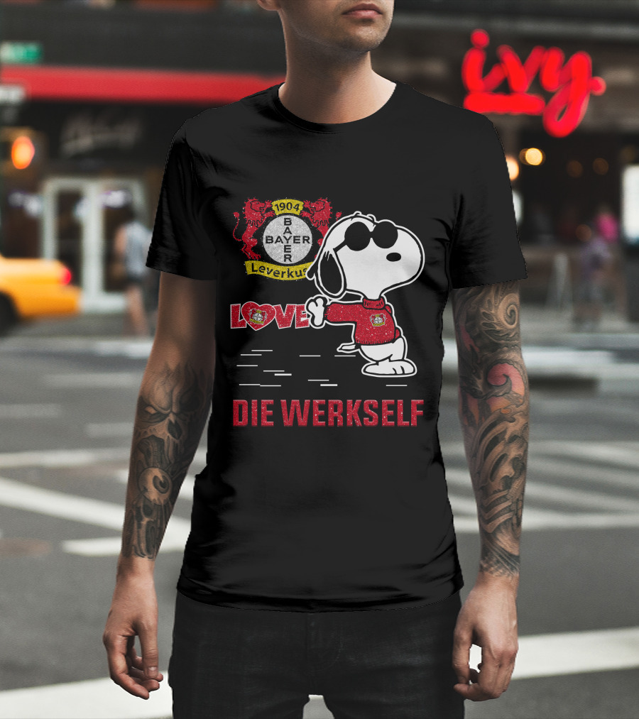 Snoopy Love Bayer 04 Leverkusen Die Werkself T-Shirt
