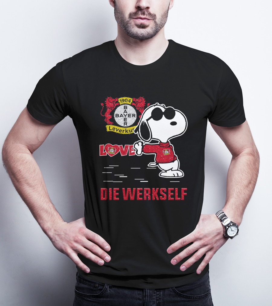 Snoopy Love Bayer 04 Leverkusen Die Werkself T-Shirt