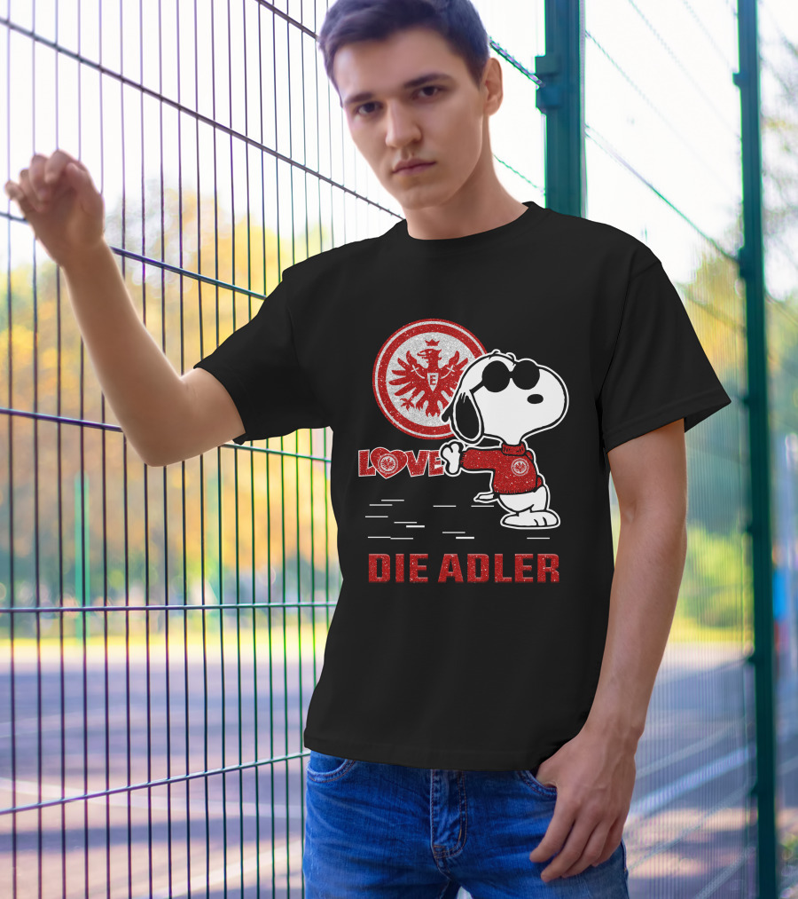 Love Die Adler Snoopy Eintracht Frankfurt T-Shirt
