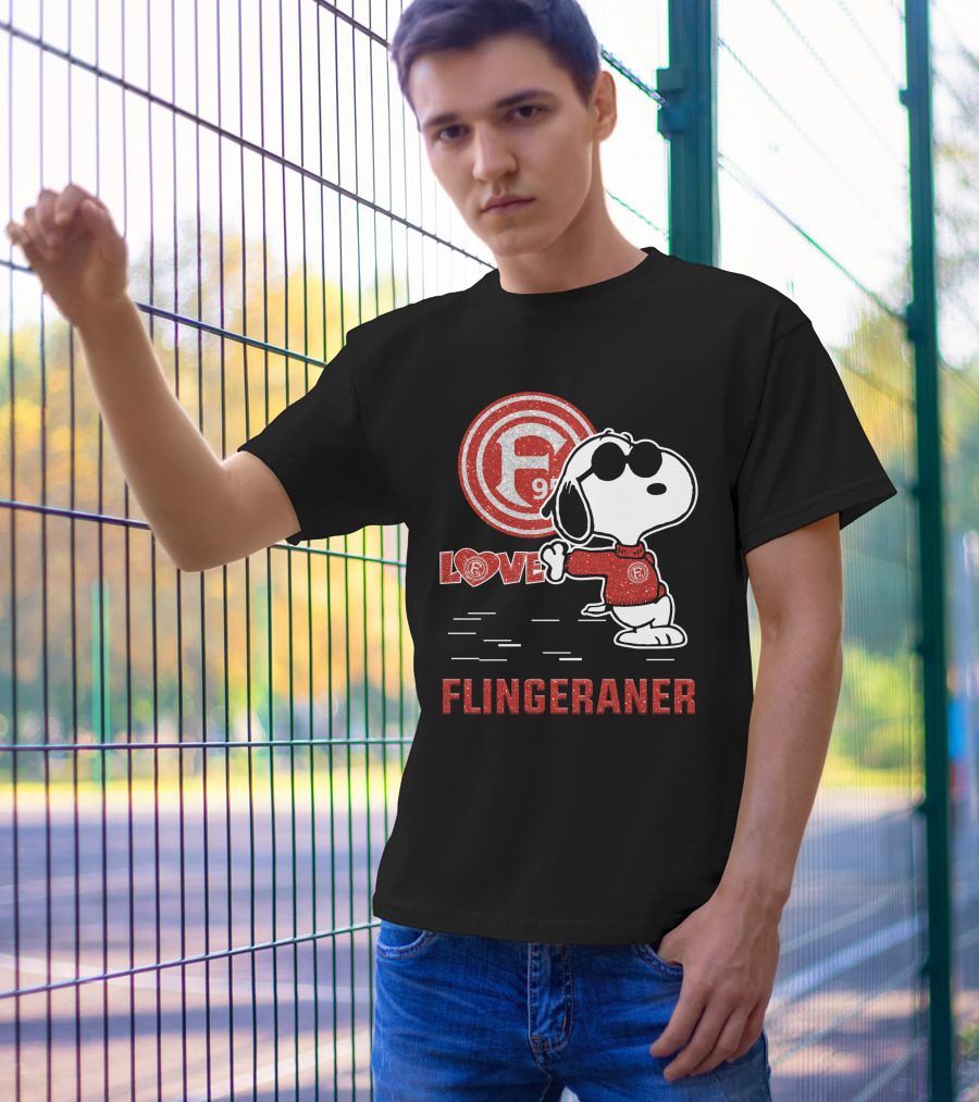 Snoopy Love Fortuna Düsseldorf Flingeraner T-Shirt