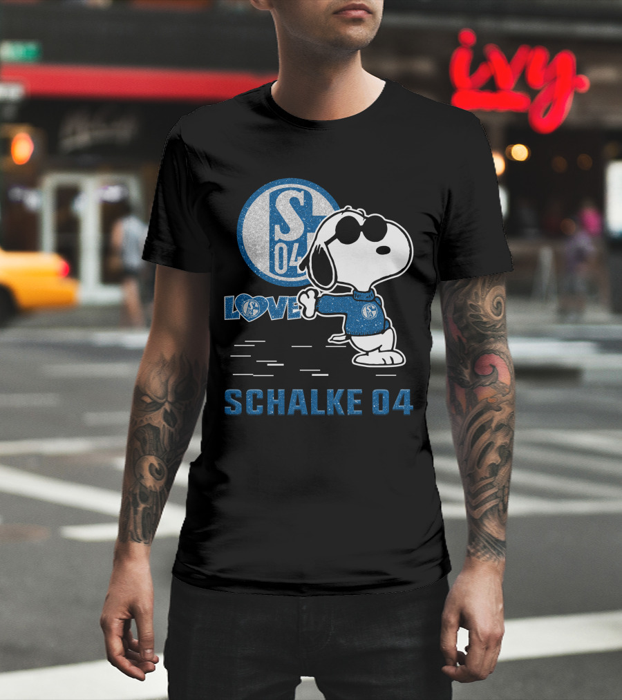 Snoopy Love Schalke 04 S04 Fan Collection T-Shirt
