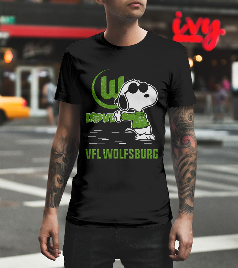 Snoopy Love VfL Wolfsburg Football Passion T-Shirt