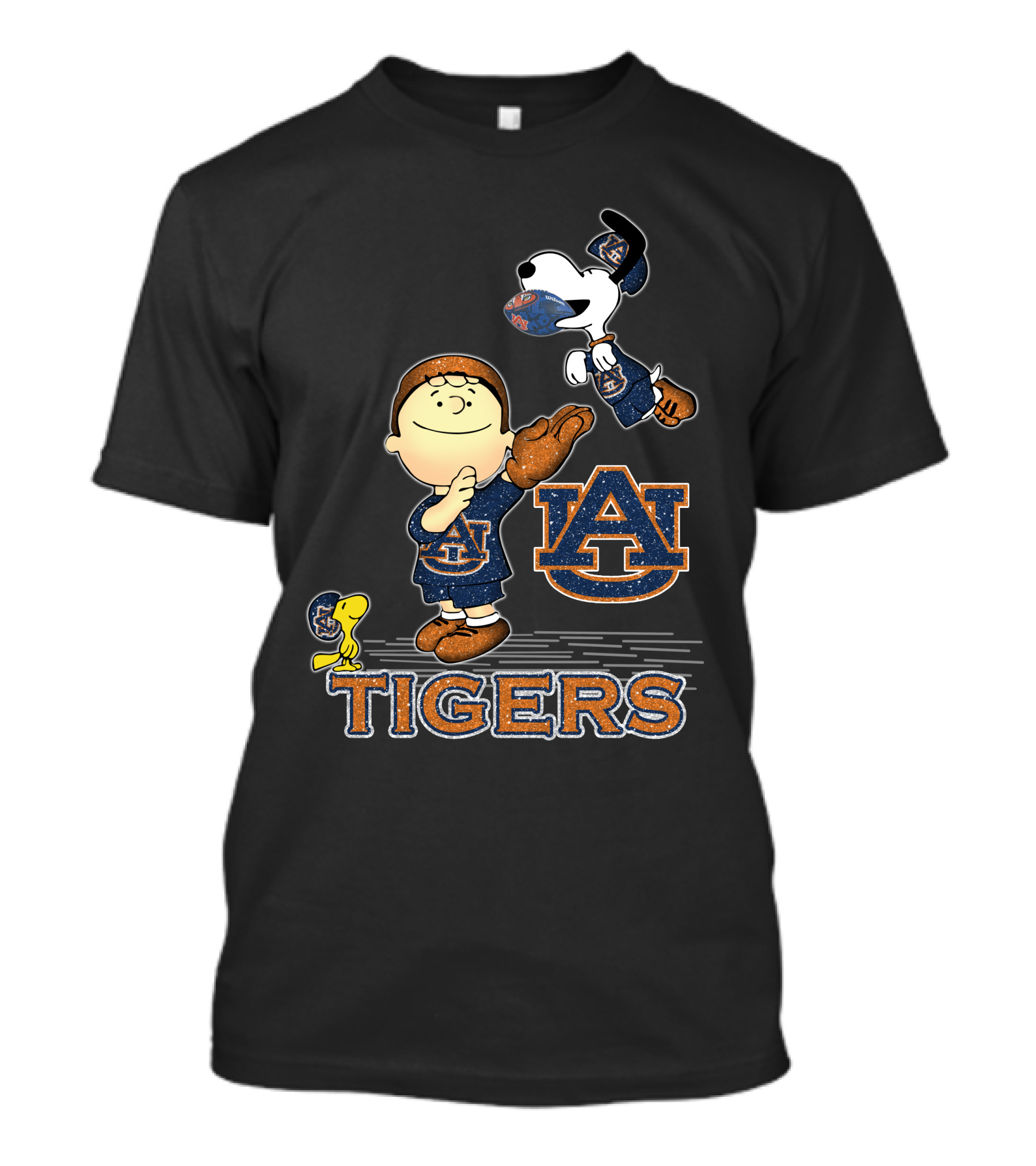 Snoopy And Friends Auburn Tigers Football T-Shirt