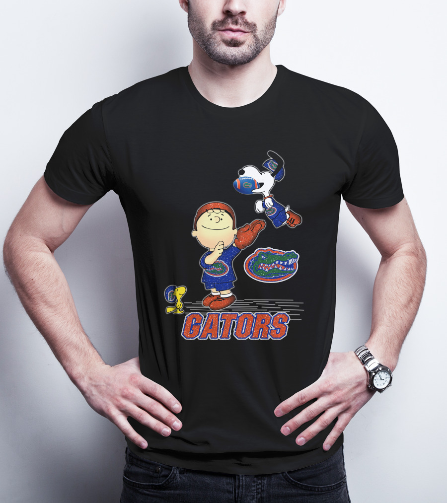 Snoopy Gators Football Florida Peanuts Characters T-Shirt