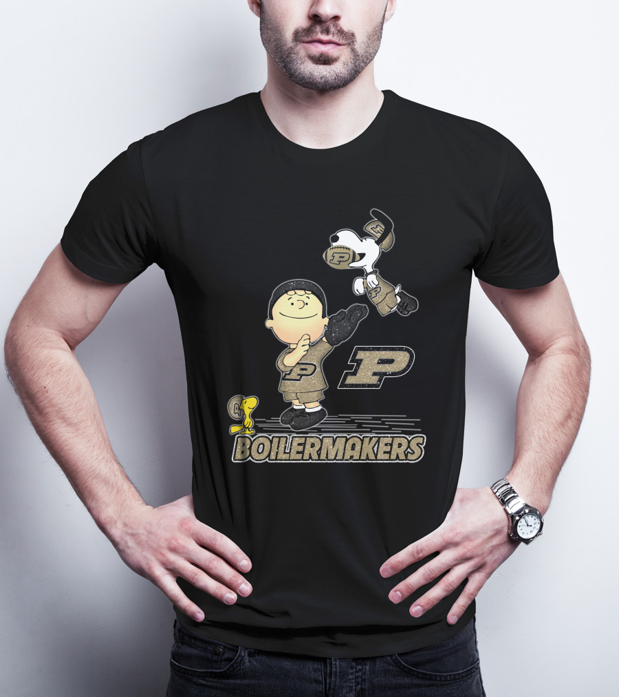 Snoopy And Friends Celebrate Purdue Boilermakers Football T-Shirt