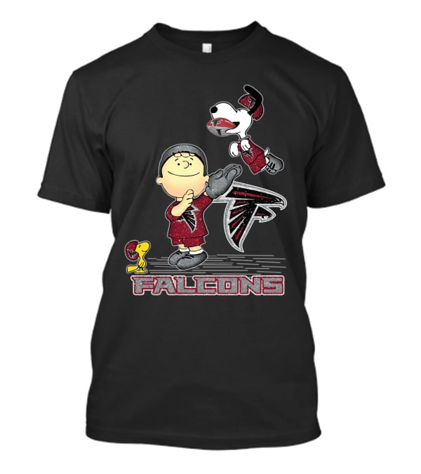 Snoopy And Peanuts Celebrating Atlanta Falcons Football T-Shirt
