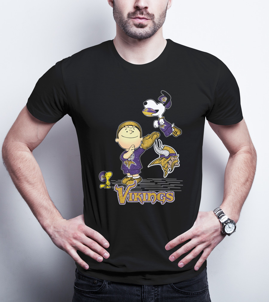 Snoopy And Friends Celebrate Minnesota Vikings Victory T-Shirt