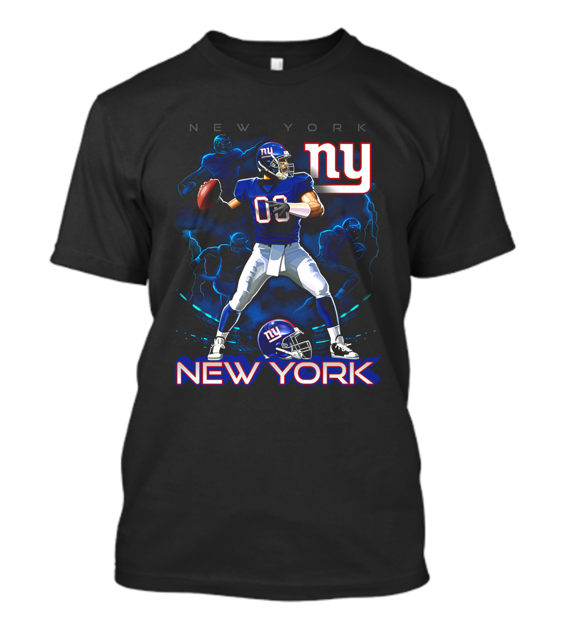 New York Giants Ny Football Player Illustration 03 T-Shirt