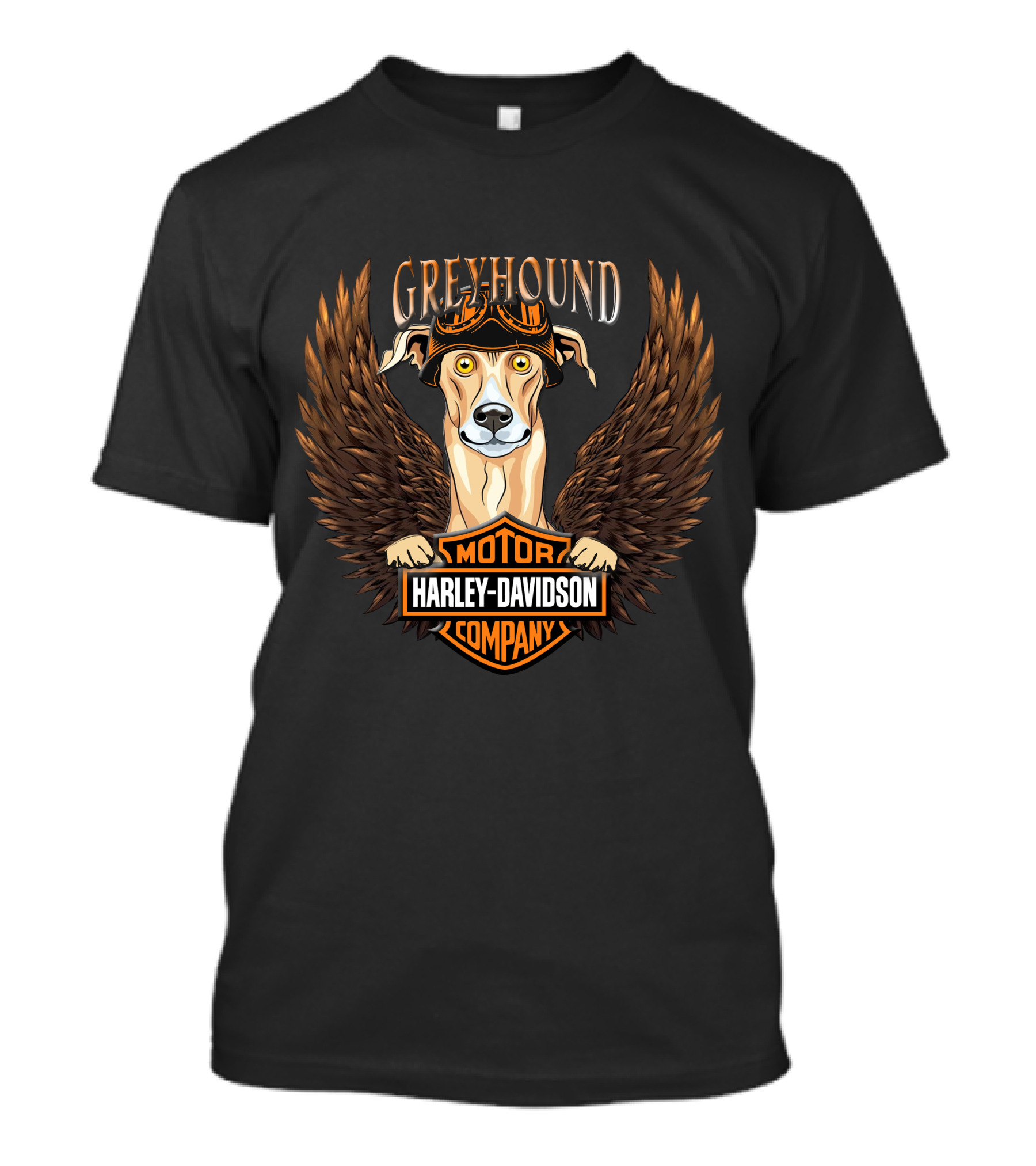 Harley Davidson Greyhound Motor Company Winged Dog T-Shirt
