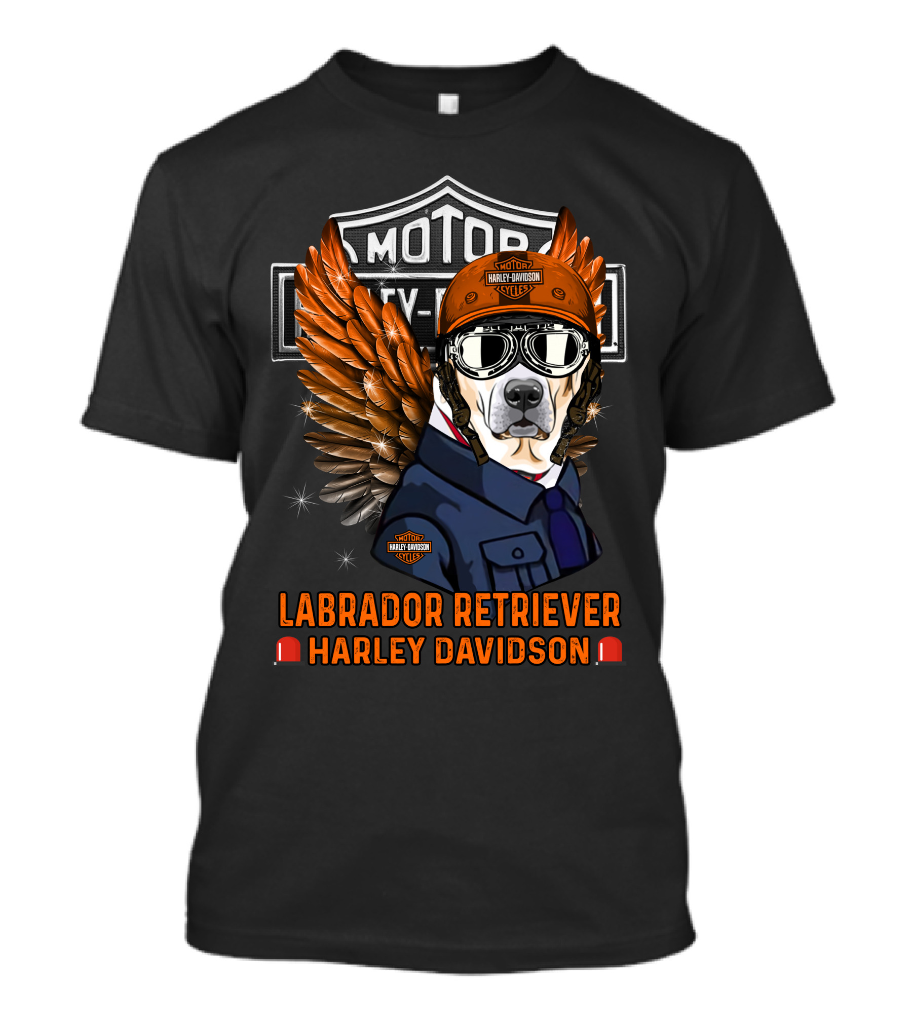Labrador Retriever Harley Davidson Motor Cycle Club T-Shirt