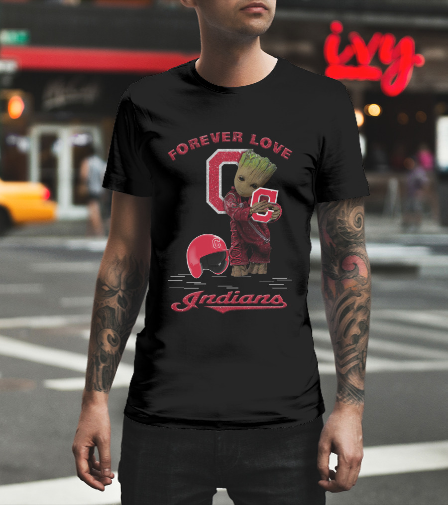 Forever Love Groot Cleveland Indians MLB Fans T-Shirt