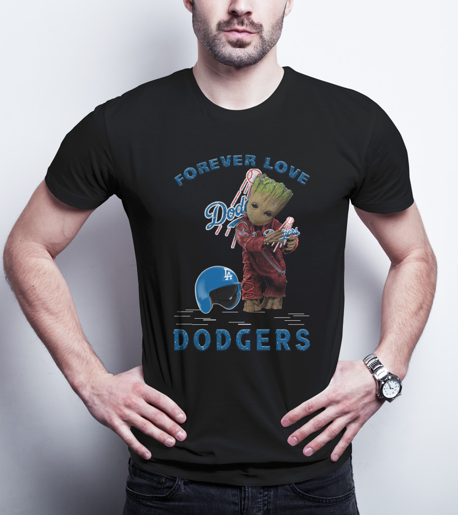 Forever Love Dodgers Los Angeles MLB Baseball Groot Fan Favorite T-Shirt