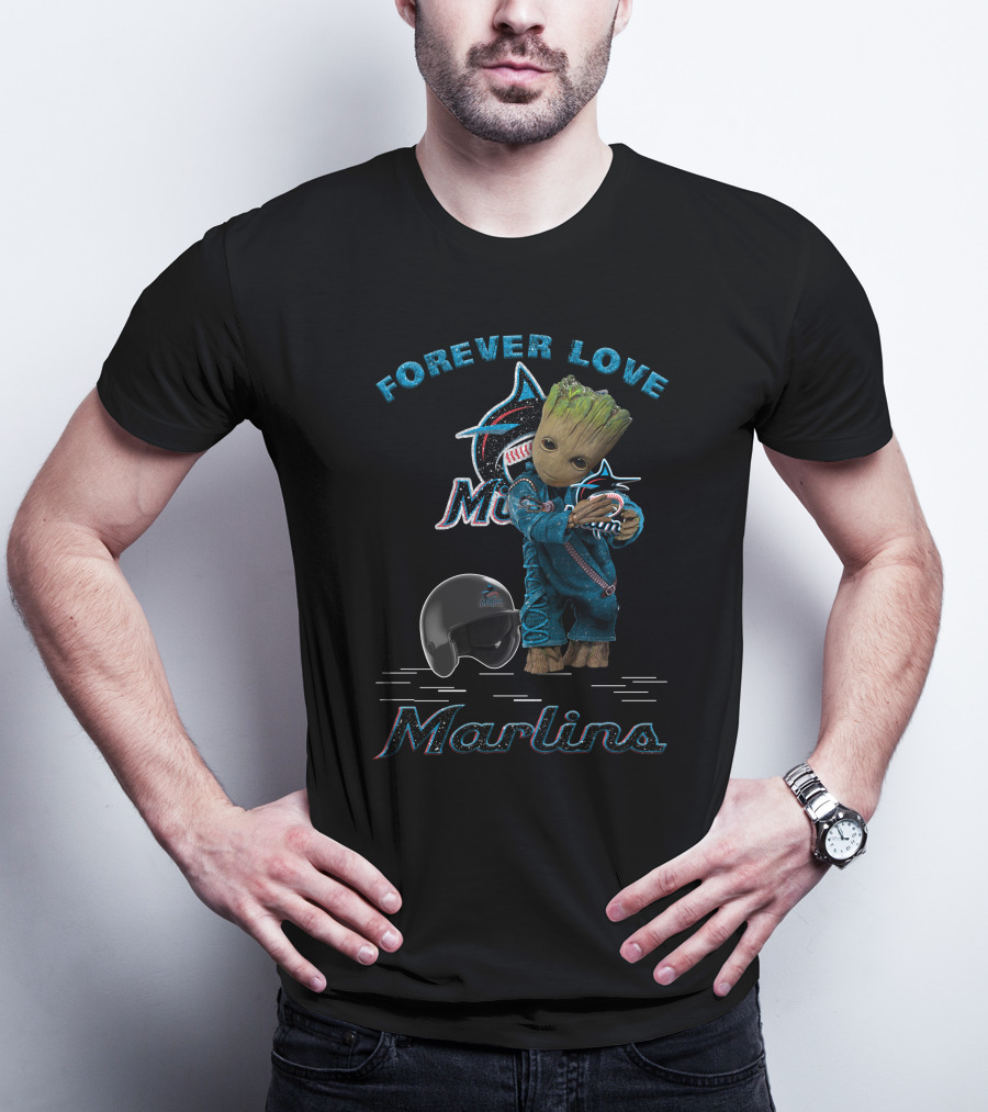 Forever Love Marlins Groot Miami Marlins Fans T-Shirt