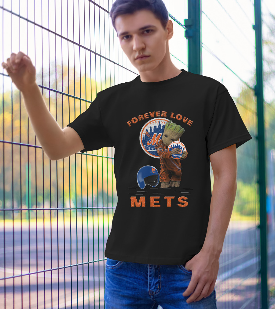 Forever Love Mets Groot MLB Fans T-Shirt