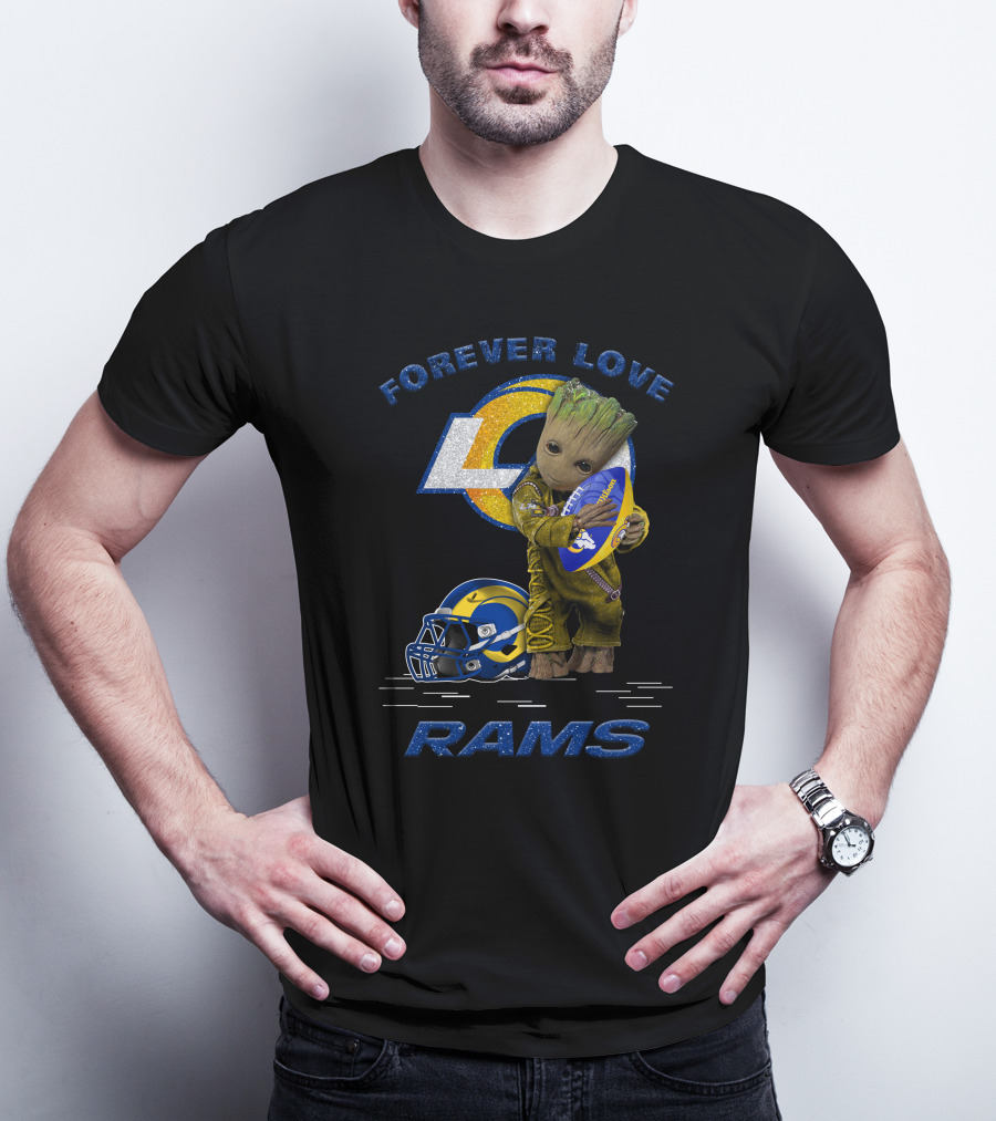 Forever Love Los Angeles Rams Groot Football Helmet T-Shirt