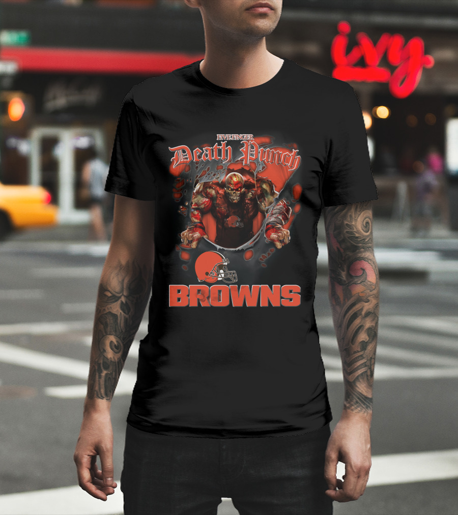 Five Finger Death Punch Cleveland Browns Nfl Football Fans T-Shirt