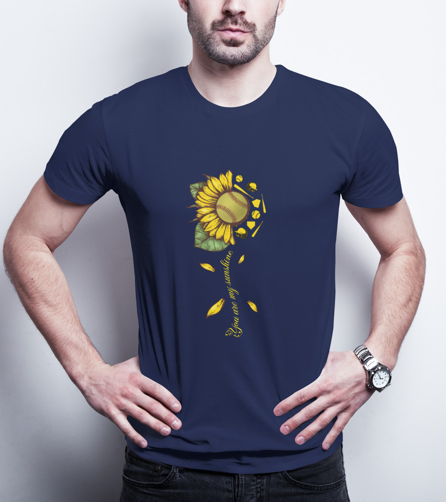 You Are My Sunshine Softball Sunflower T-Shirt