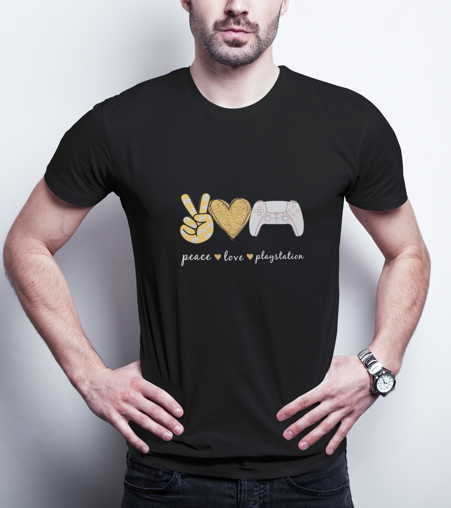 Peace Love Playstation Controller T-Shirt