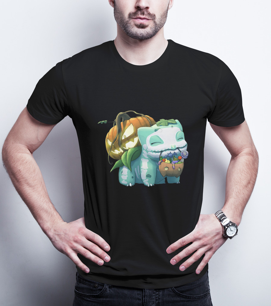 Halloween Pumpkin Bulbasaur Trick-or-Treat T-Shirt