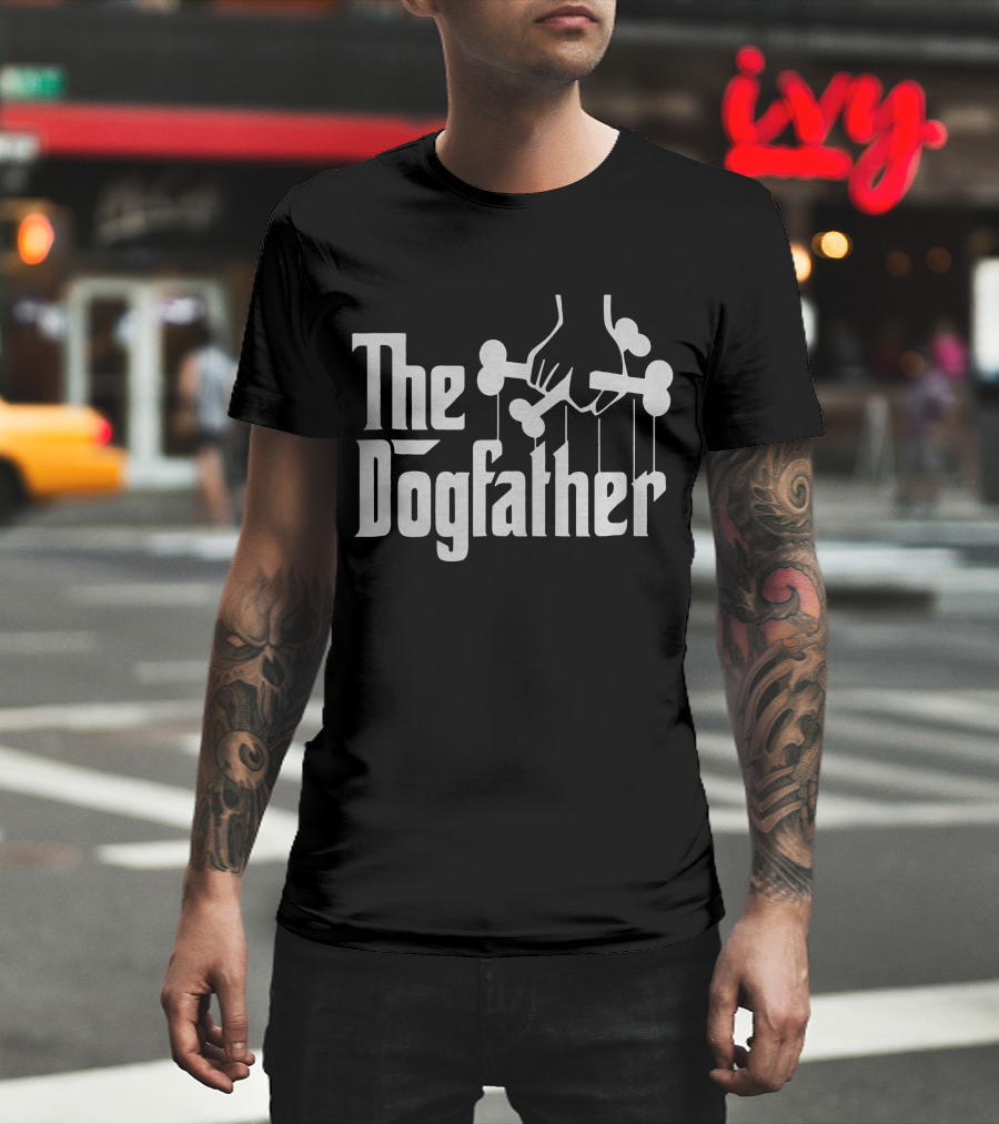 The Dogfather Hand Holding Dog Bones Puppet Strings T-Shirt