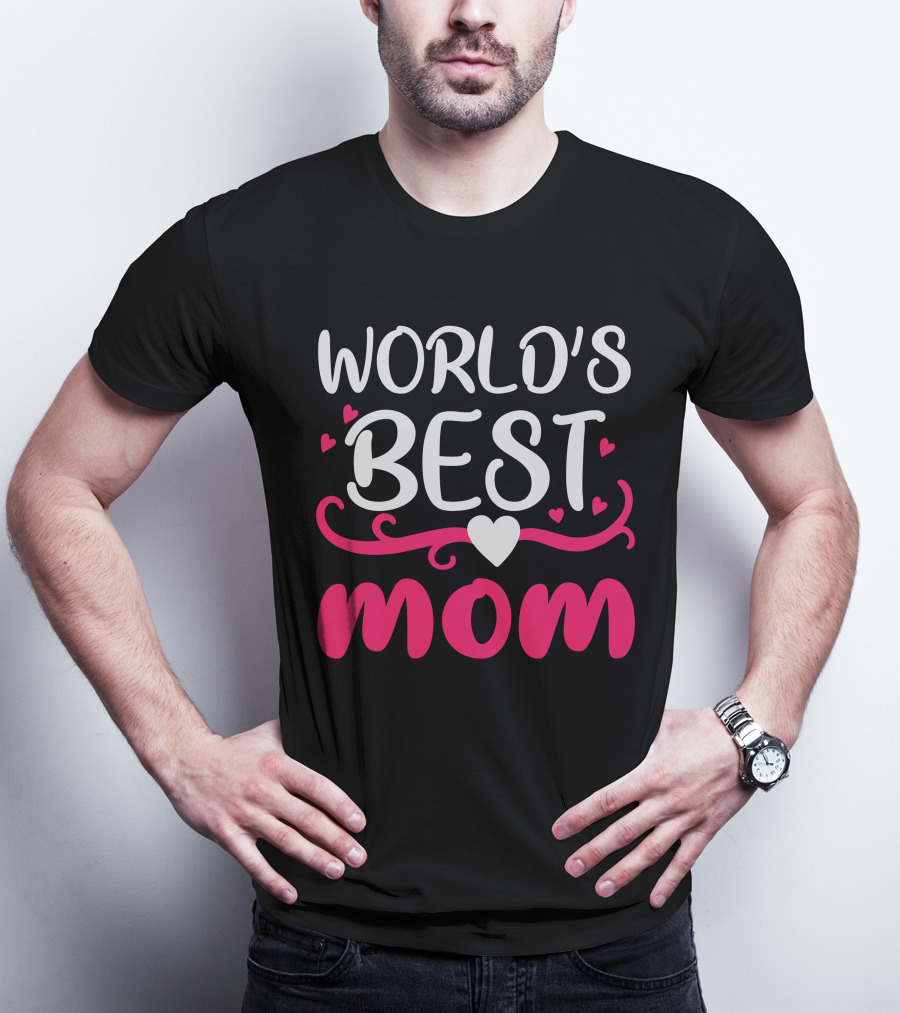 WORLD'S BEST MOM HEARTS T-Shirt