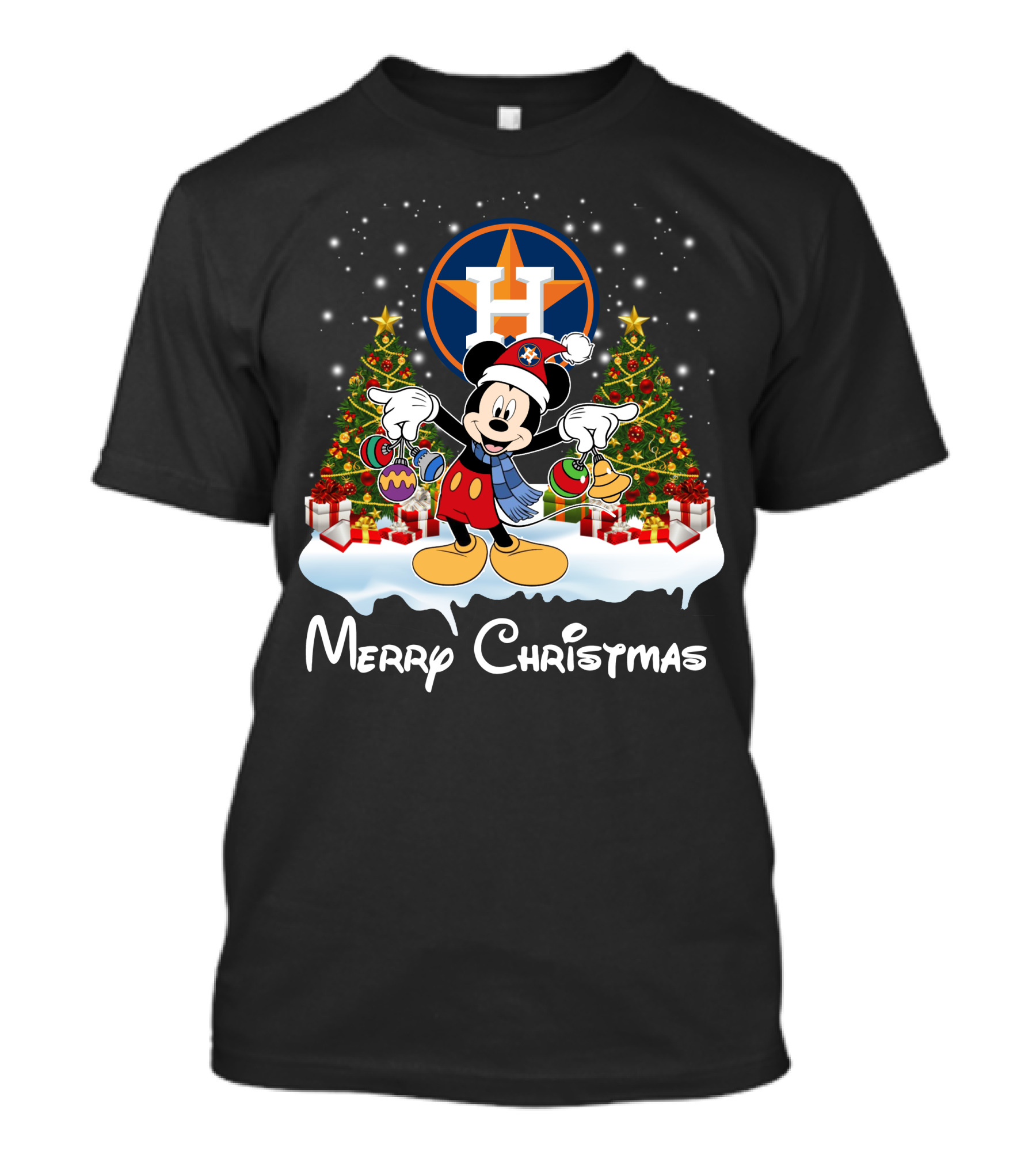 Mickey Merry Christmas Houston Astros T-Shirt