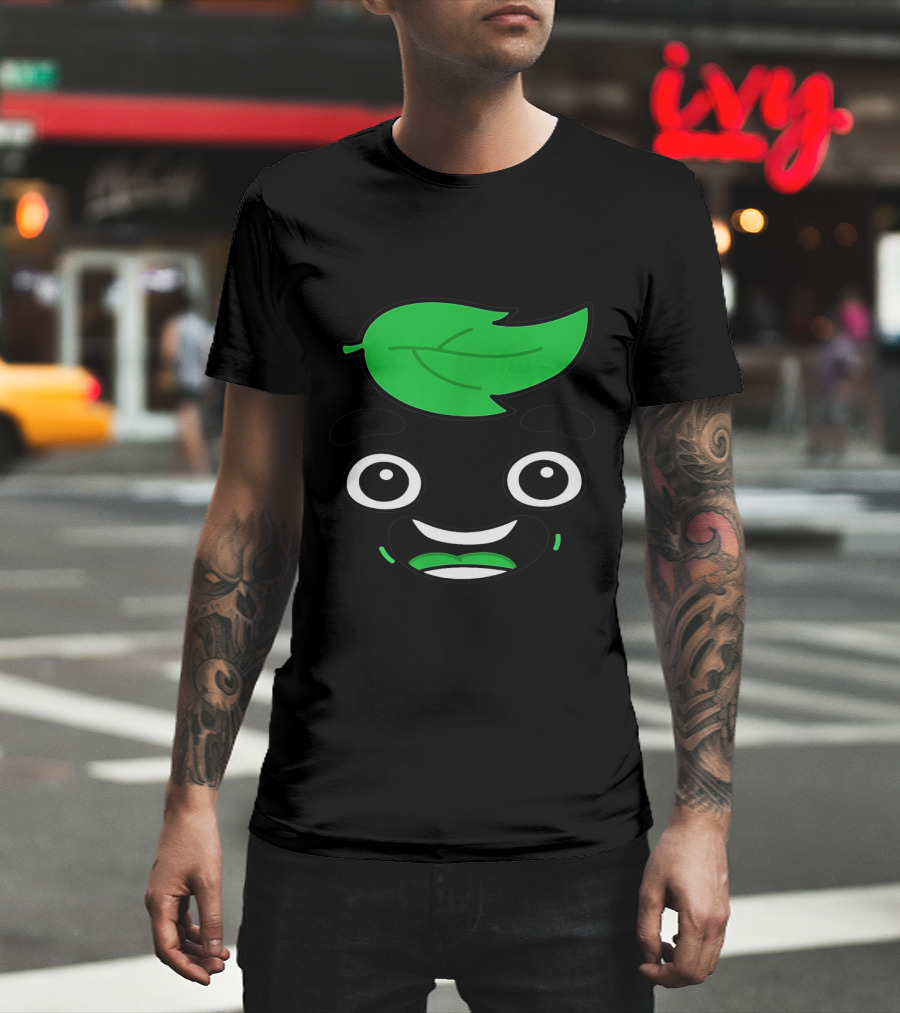 Guava Juice Box Lover Leafy Smiling Face T-Shirt