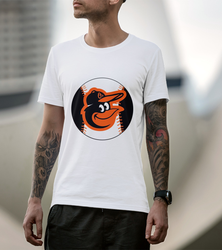 Orioles Baseball Logo Hot Dog Race Fun T-Shirt
