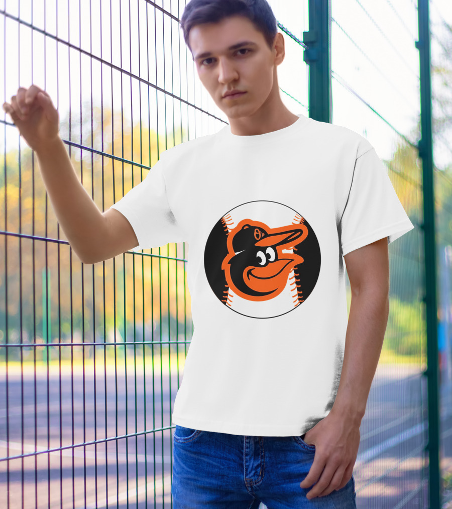 Orioles Baseball Logo Hot Dog Race Fun T-Shirt