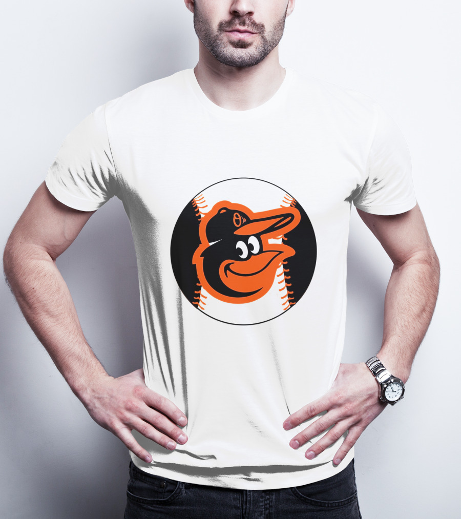 Orioles Baseball Logo Hot Dog Race Fun T-Shirt