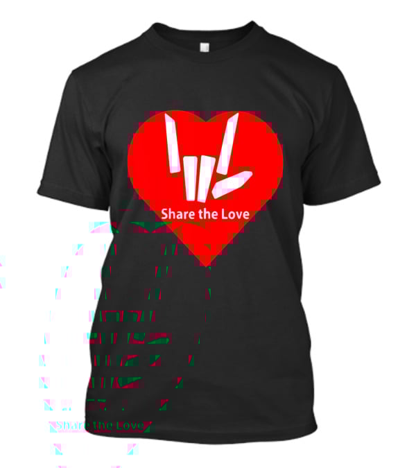 Share The Love Heart Symbol With Hand Gesture T-Shirt