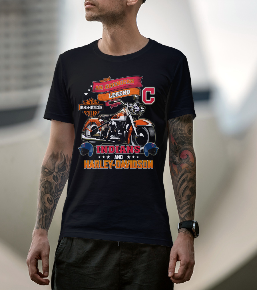 An American Legend Indians And Harley Davidson Motor Cycles C T-Shirt