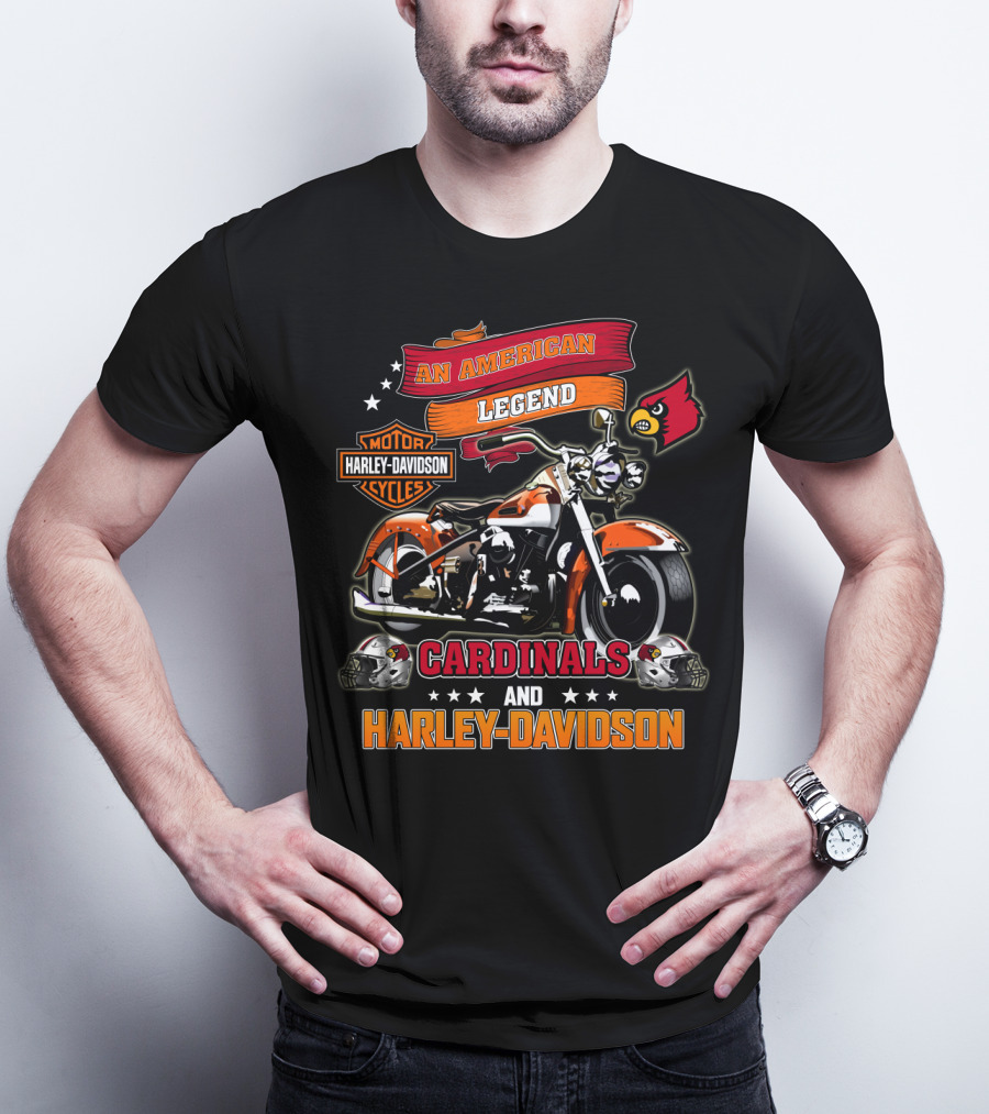 An American Legend Louisville Cardinals And Harley Davidson Cycles T-Shirt