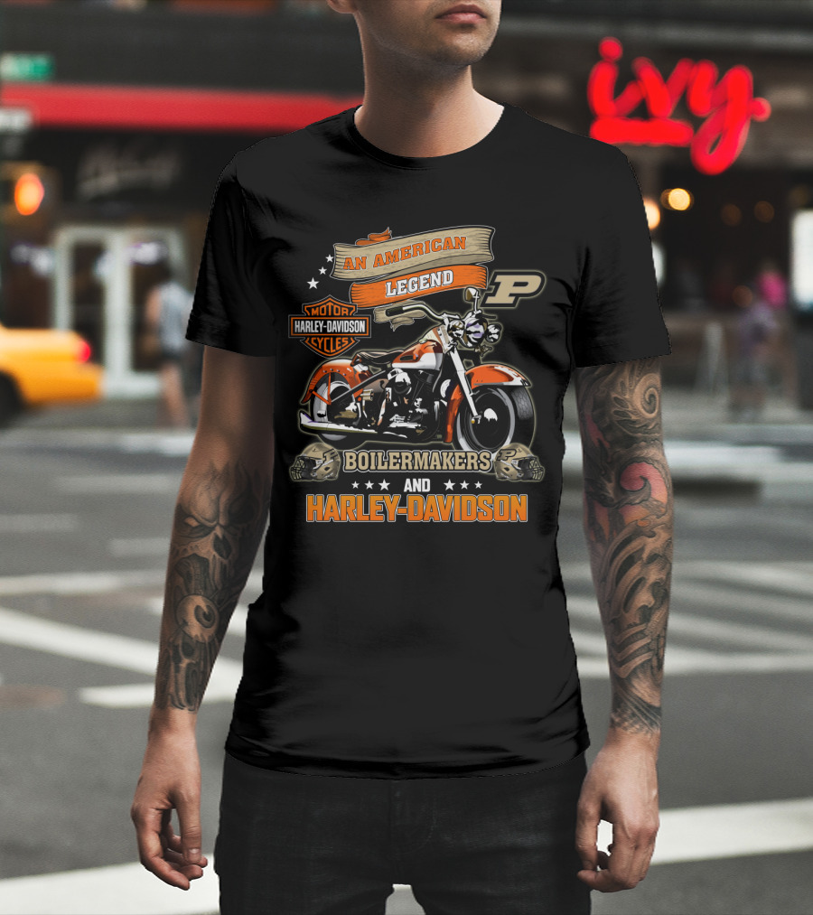 Purdue Boilermakers Harley Davidson An American Legend T-Shirt